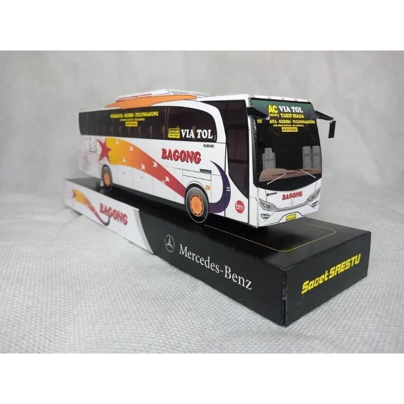 Jual MINIATUR BIS BUS PAPERCRAFT BAGONG TRANSPORT BM LAKSANA LEGACY SR2 ...