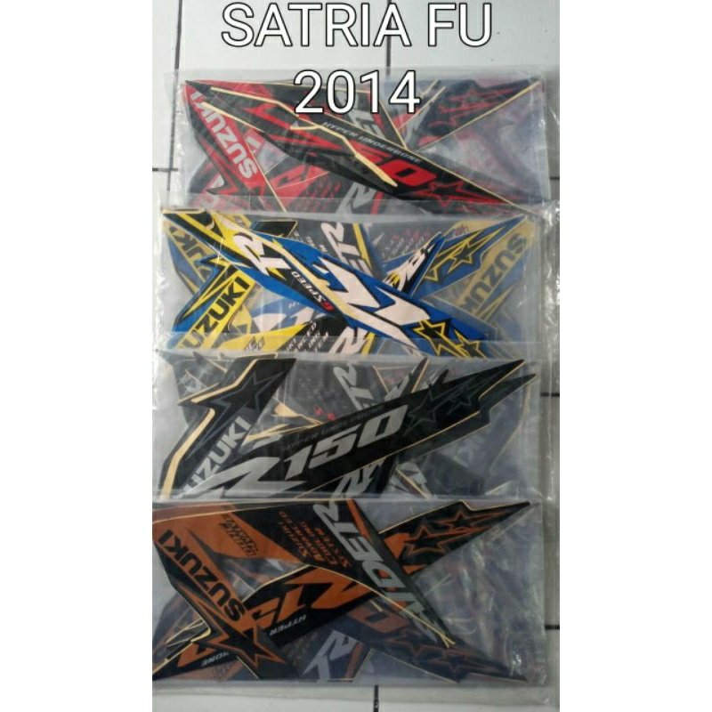Jual Stiker motor /standar ori Suzuki Satria FU 2014 facelift stiker ...
