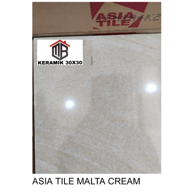 Jual Keramik lantai 30x30 Asia tile Malta cream kw3 | Shopee Indonesia