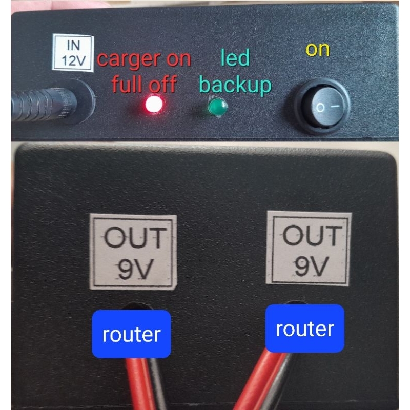 Jual ups mini plus batrei in 12v, 24v out 5v,9v,12v dan 24v 2 amper cocok untuk htb,cctv,router ...