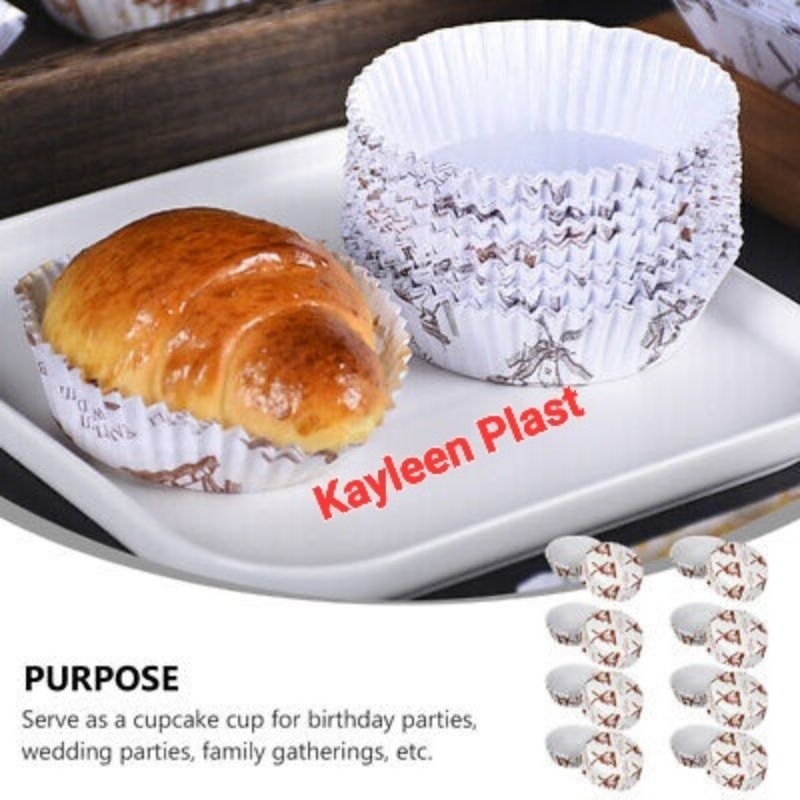 Jual Cup Cake Roti Oval Dan Bulat Model Kincir Angin 8cm Isi 200pcs ...