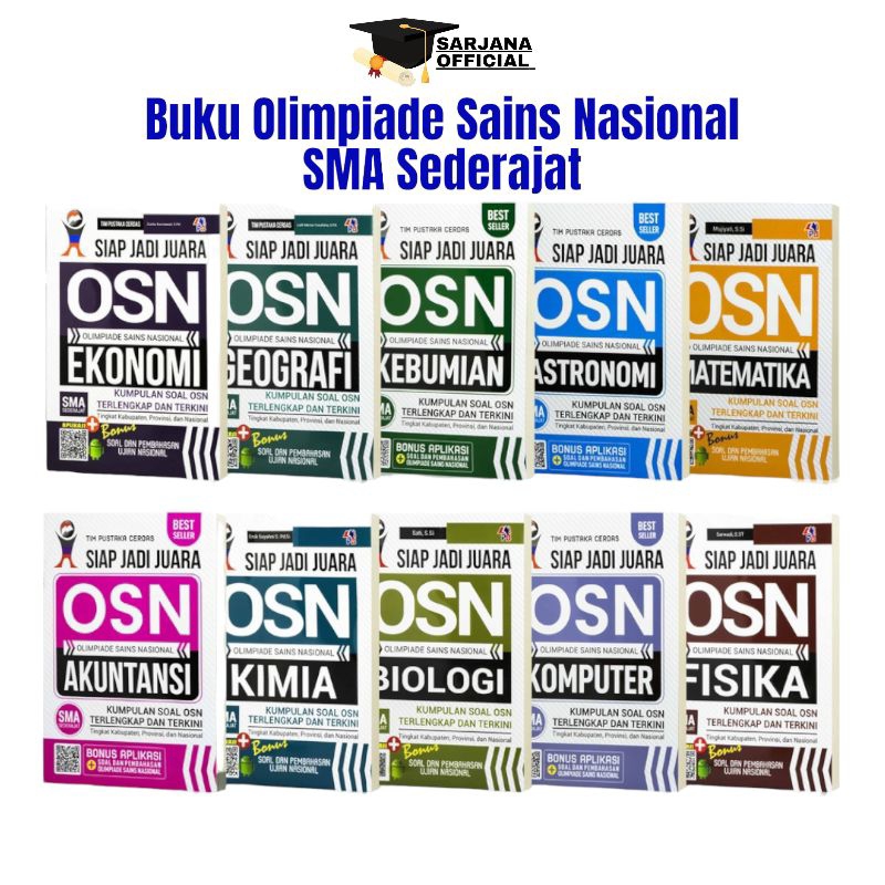 Jual Buku Olimpiade Sains Nasional OSN SMA Sederajat : Matematika | Fisika | Kimia | Biologi ...