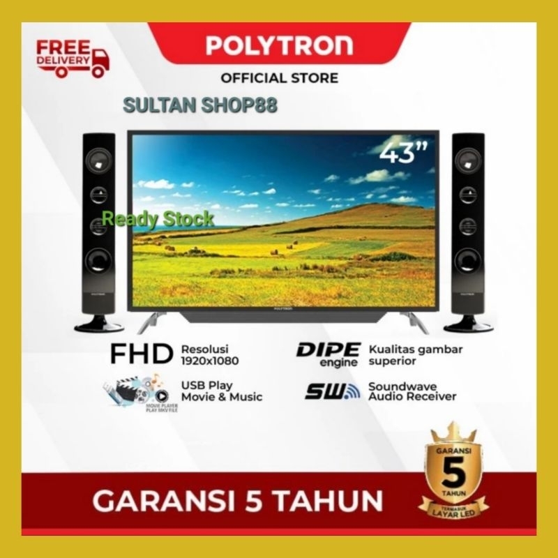 Jual POLYTRON LED TV PLD43TV1556 43 INCH FULL HD DIGITAL TV | Shopee ...