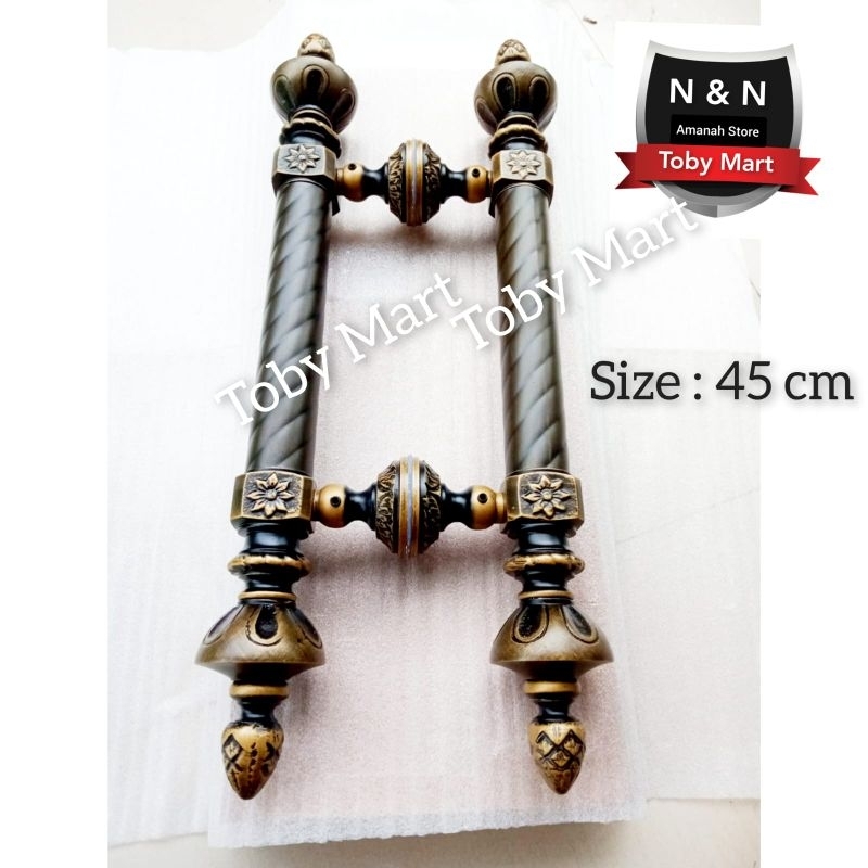 Jual Baut tembus gagang pintu motif kuningan antiq panjang 45cm ...