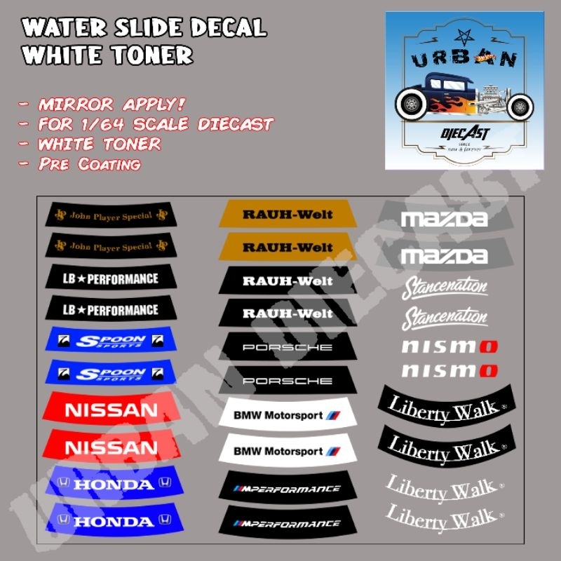 Jual hot wheels decal white toner sun stripes window | Shopee Indonesia