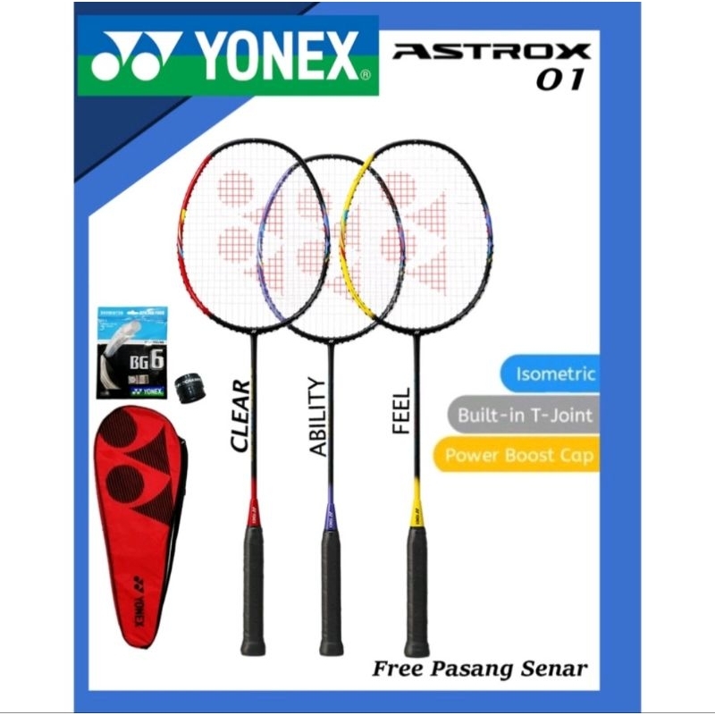 Jual Raket Badminton Yonex Astrox 01 Clear Feel Ability 100% Original ...