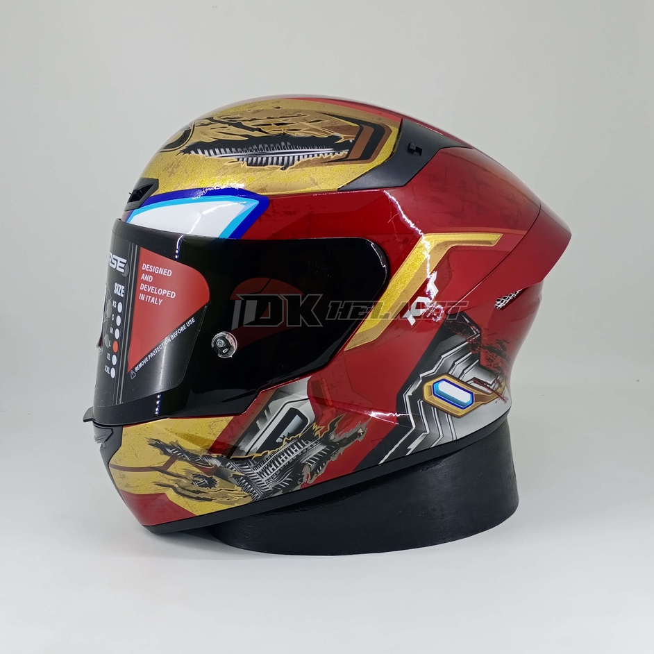 Jual Helm Full Face KYT TT Course TTC Marvel Ironman Limited Edition | Dark Smoke Visor Flat ...