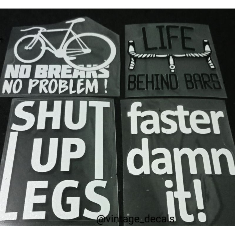 Jual sticker toptube kekinian shut up leg fixie dll | Shopee Indonesia