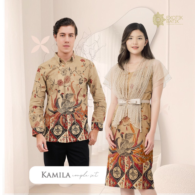 Jual Kamila batik Dress dan Kemeja Couple set/Batik Pesta/Batik Arisan/Batik Kondangan/Batik ...