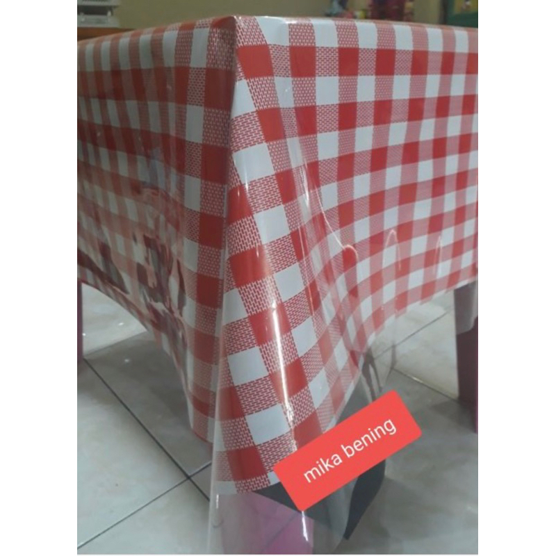 Jual Taplak Meja Makan Plastik/Plastik Taplak Meja/Plastik Mika Custom Ukuran 190 x 137 | Shopee ...