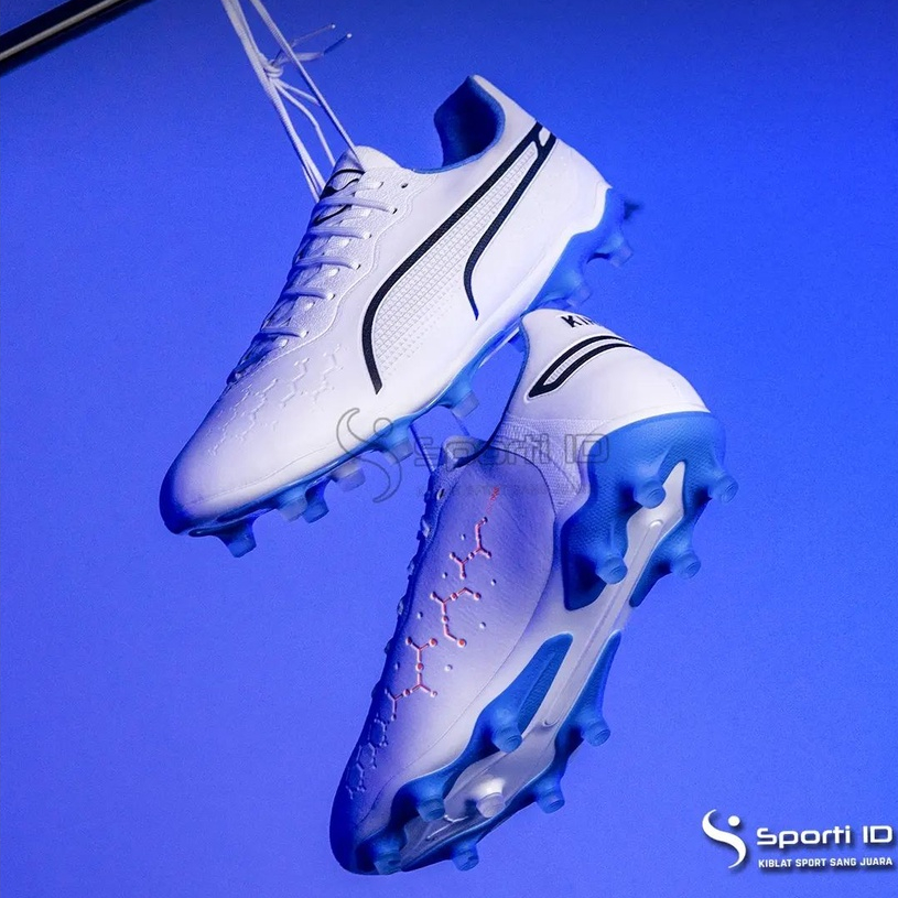 Jual Sepatu Bola Puma King Pro FG/AG - White Blue 107099-01 Original ...
