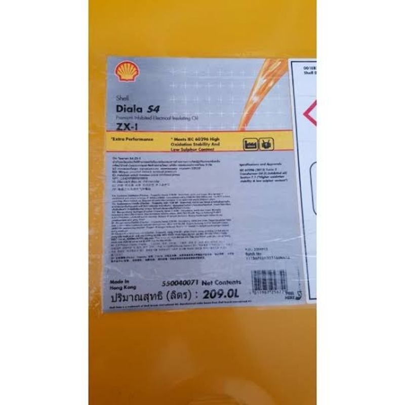 Jual Oli Trafo Listrik Shell Diala B/S4 ZX-I 209 Liter | Shopee Indonesia