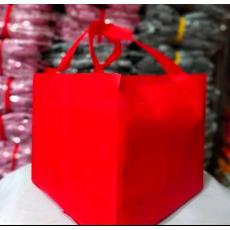 Jual (1Lusin=12 pcs) tas spun bond press box uk 20x20 goodiebag / tas ...