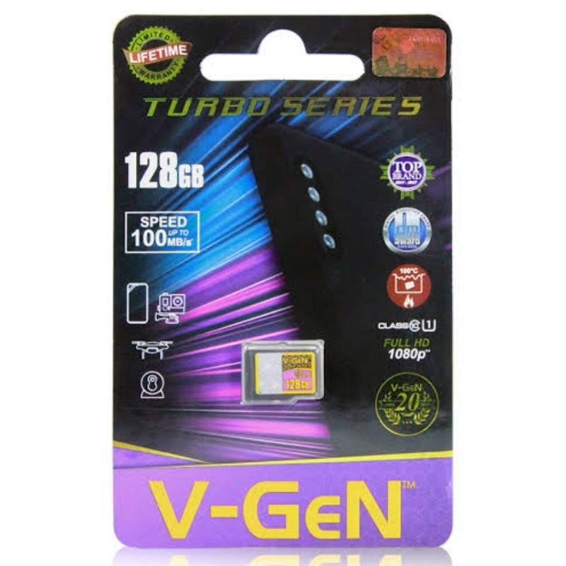 Jual Memori Micro SD V-Gen 128 GB Memory Card 128gb Class 10 Turbo Vgen Original Mmc Sdhc Tf Non ...