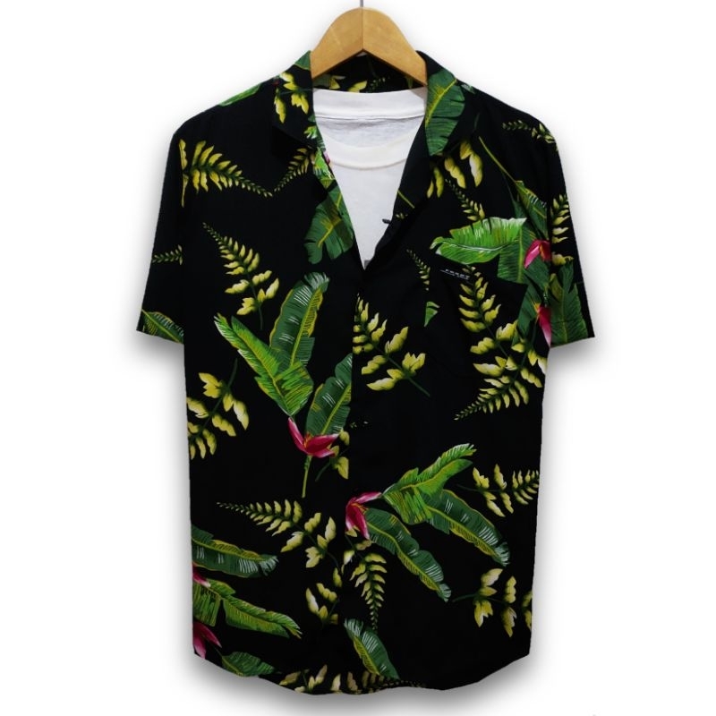 Jual Kemeja Motif Bunga Pria Wanita Kemeja Hawai Lengan Pendek Kemeja ...
