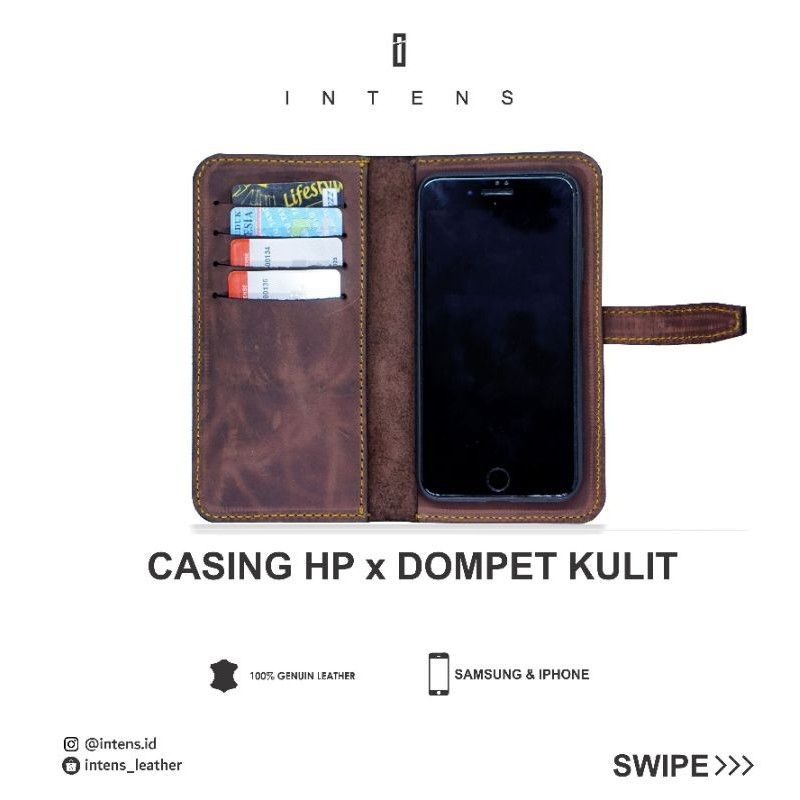 Jual casing hp dompet kulit custom | Shopee Indonesia