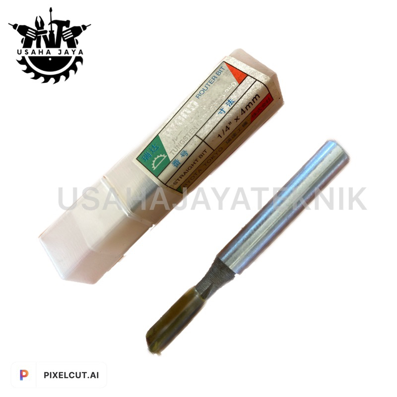Jual WOOD Straight Bit Mata Profil Kayu/Router Bit - 1/4” x 4mm ...