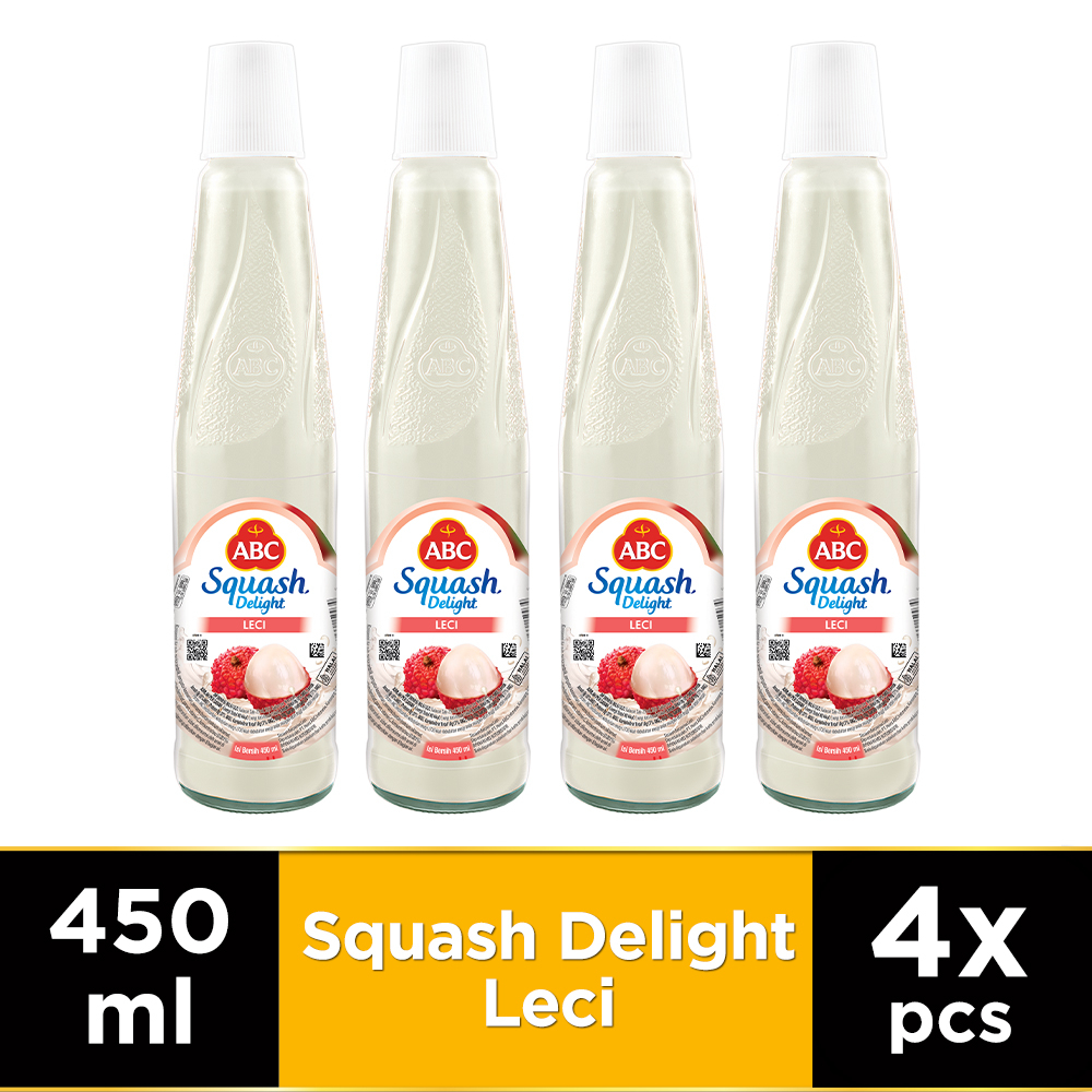 Jual ABC Sirup Squash Delight Leci 450 ml - Multi Pack 4 pcs | Shopee ...