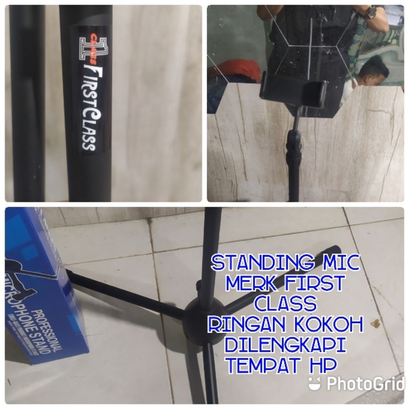 Jual standing Mic floor dudukan Mic panjang tempat Mic mesjid panggung ...
