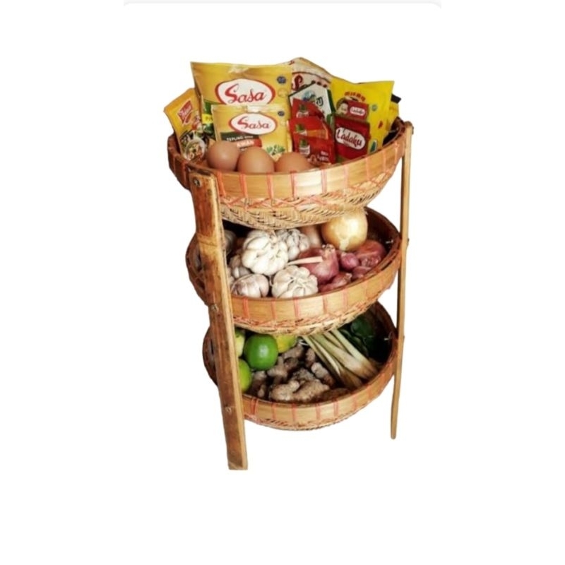 Jual RAK BUMBU DAPUR ( DARI BAMBU ) | RAK BAWANG | rak bumbu susun 3 ...