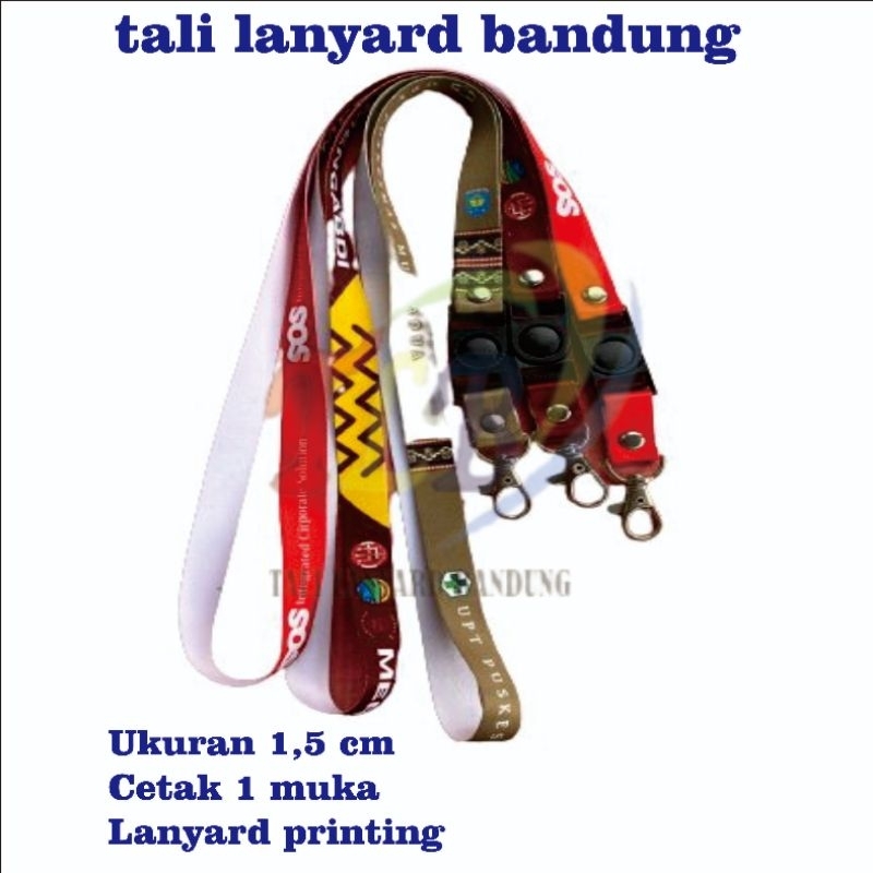 Jual LANYARD ID CARD CUSTOME PRINTING UKURAN 1,5 CM/LANYARD ID CARD ...