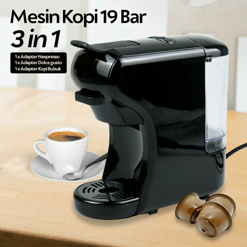 Jual Mesin Kopi Espresso 3in1 Coffee Maker 19 Bar 1450W 600ml - ST-504 ...