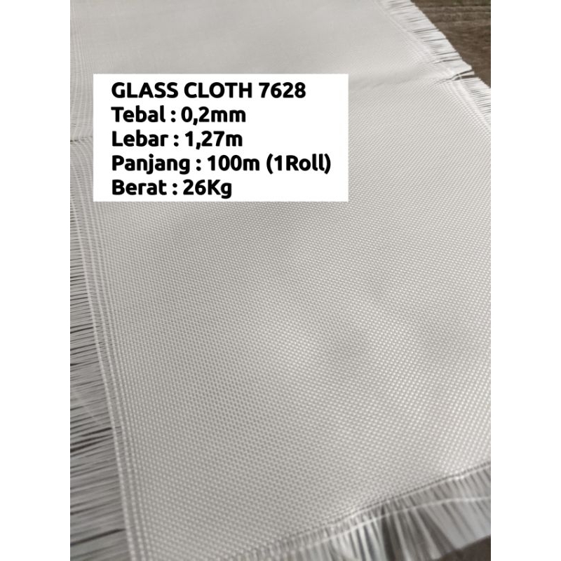 Jual FIBERGLASS CLOTH 7628 0,2mm x 127mm x 100mm Per Roll / Fiber Glass ...