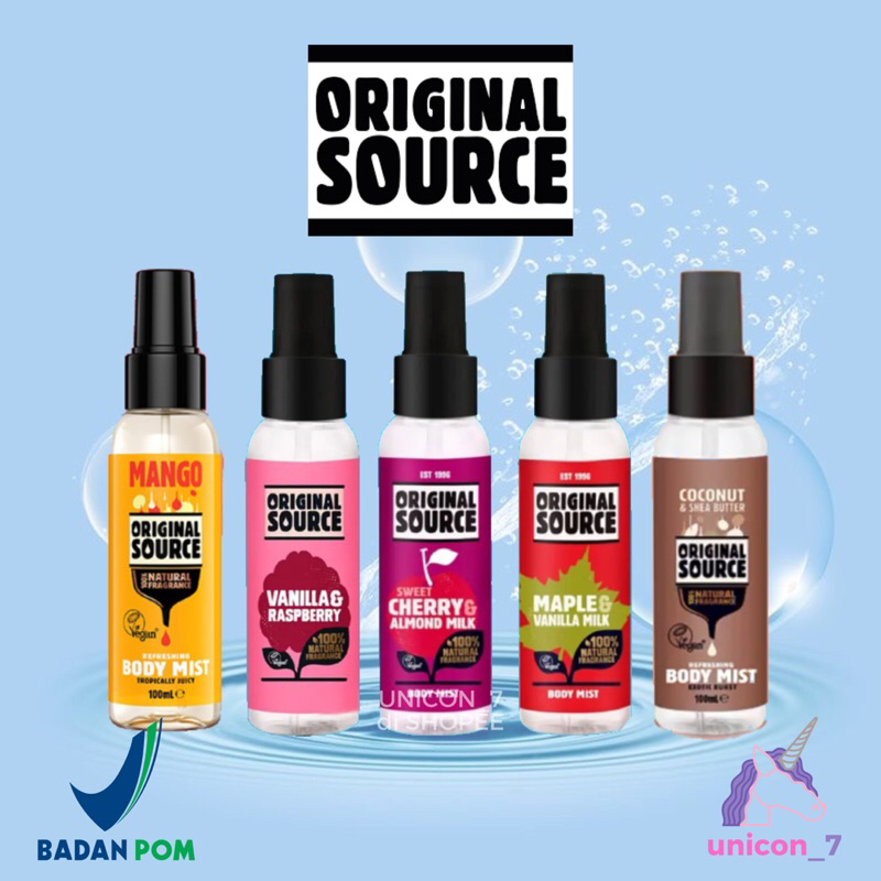 Jual ️ UNICON ️ [100 ml] Original Source Body Mist 100ml | Parfum Cewek ...