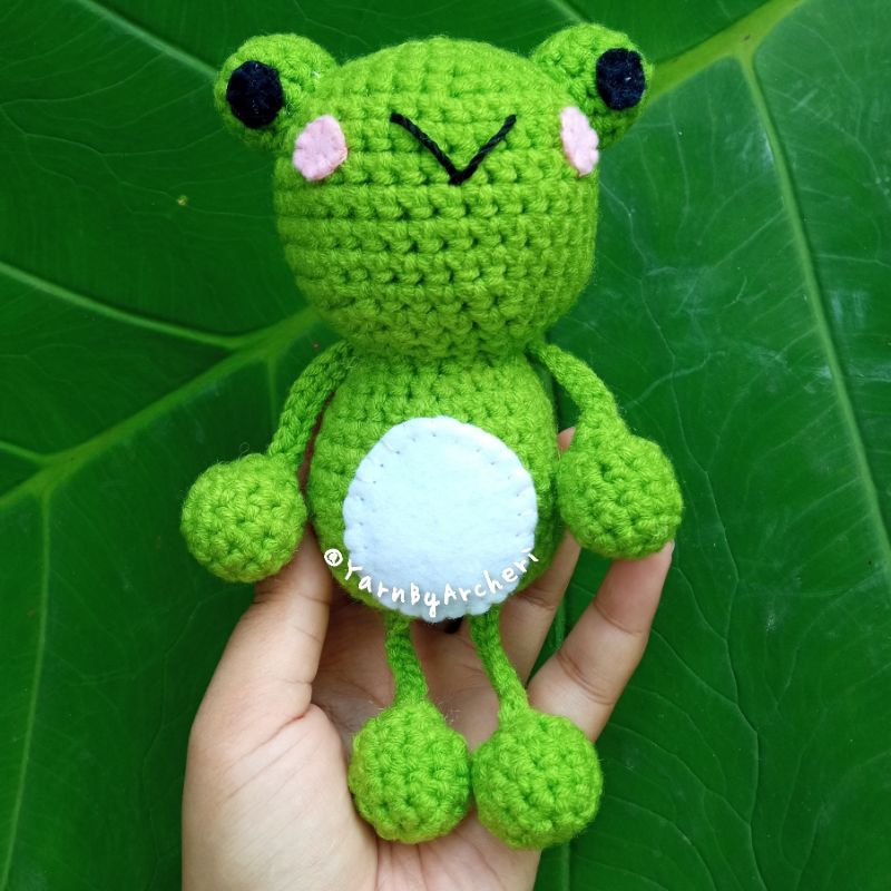Jual [PRE ORDER] Big Cute Frogie Amigurumi || Boneka Rajut Katak Lucu ...