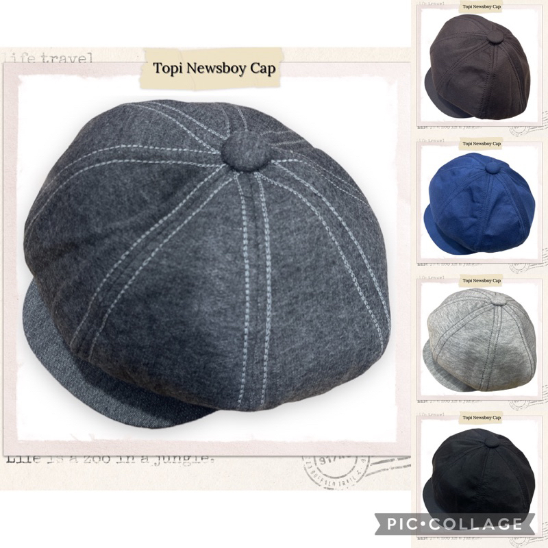 Jual Topi Newsboy Cap - Topi vintage - Topi flat - Topi Apolo | Shopee ...