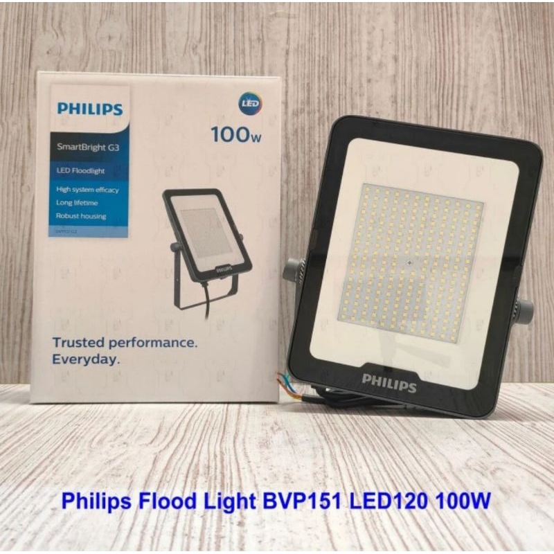 Jual PHILIPS FLOODLIGHT LED BVP151 100W 100 WATT LED120 IP65 LAMPU SOROT OUTDOOR PENGGANTI ...