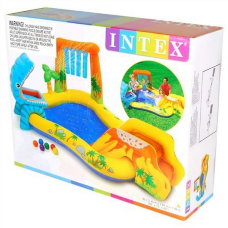 Jual Intex 57444 dinosaur play center kolam renang original | Shopee Indonesia