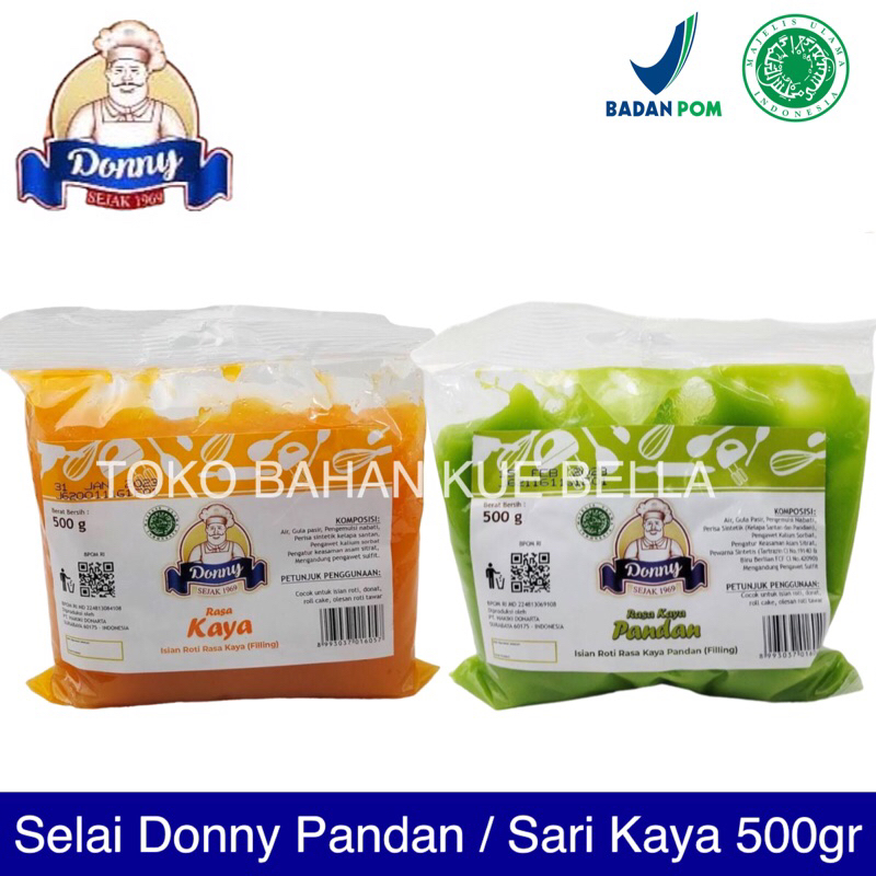 Jual DONNY Srikaya / Pandan 500gr - Selai Filling Topping Roti | Shopee ...