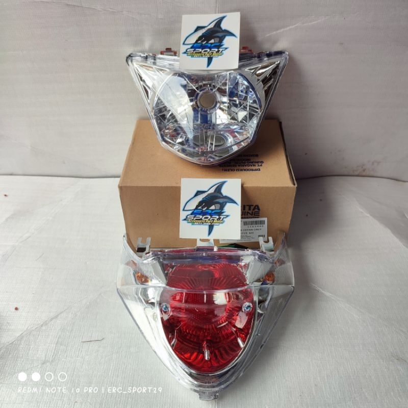 Jual PAKET HEMAT reflektor headlamp lampu depan mx lama stop belakang ...