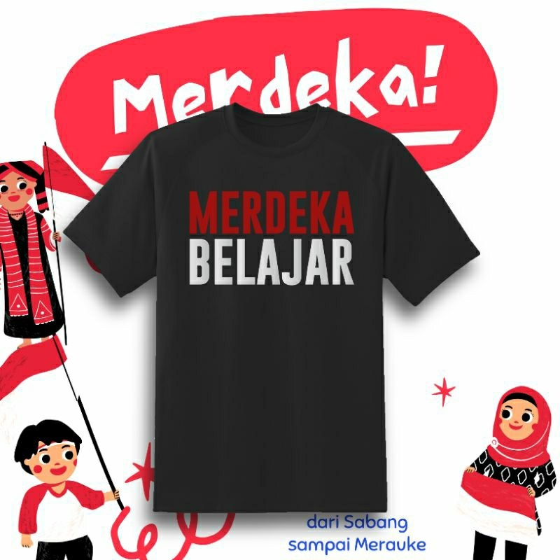 Jual KAOS MERDEKA BELAJAR untuk guru murid / kaos pendidikan | Shopee ...