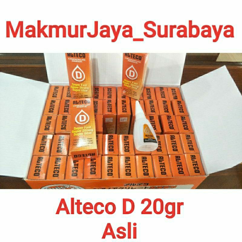 Jual Lem Alteco 20g asli Jepang type D super cepat kuat rekat dari lem G lem korea | Shopee ...