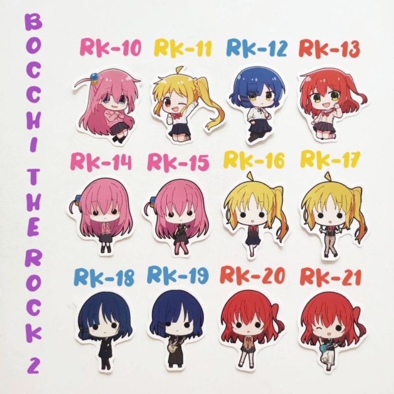 Jual Sticker Anime Bocchi the Rock 2 Gotou Hitori Yamada Ryou Ijichi ...