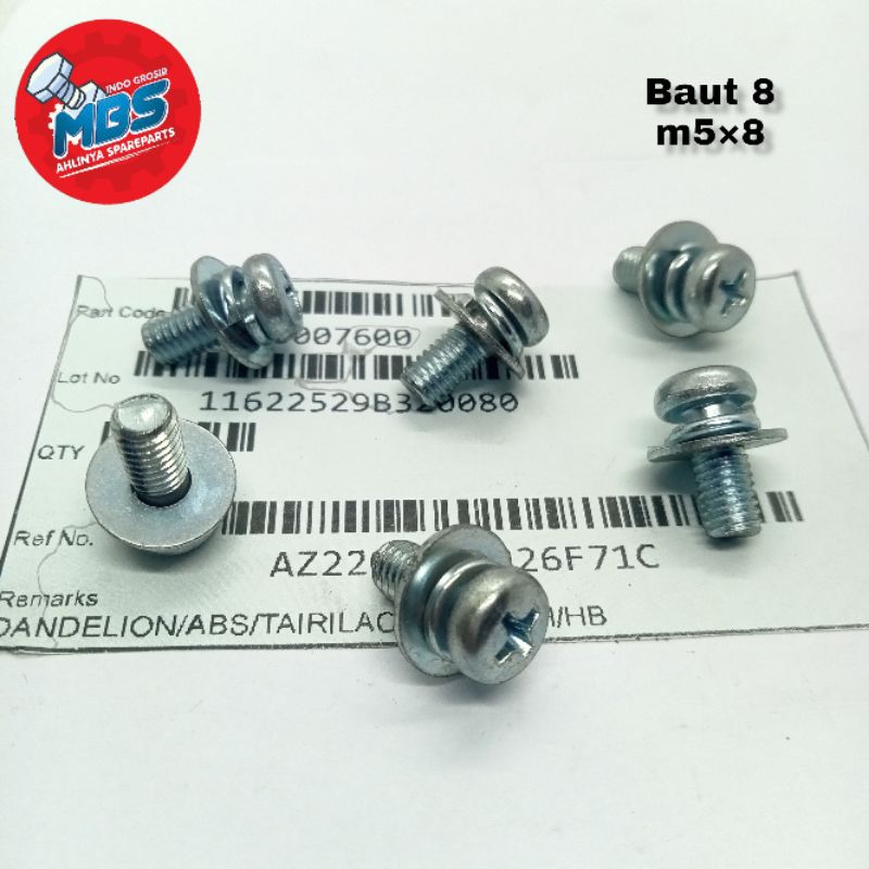 Jual BOLT M5X10 DOBEL RING BAUT KARBULATOR BAUT 8 | Shopee Indonesia