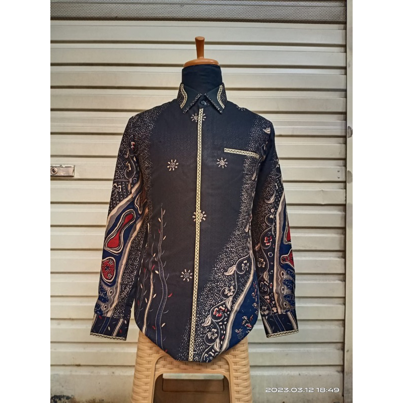 Jual batik pria dobi lasem premium jahitan SMOKE esklusif | Shopee ...