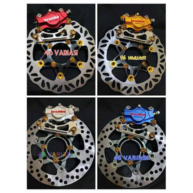 Jual PAKET KALIPER 2 PISTON + BREKET BEAT + DISC CAKRAM FLOATING 220mm ...