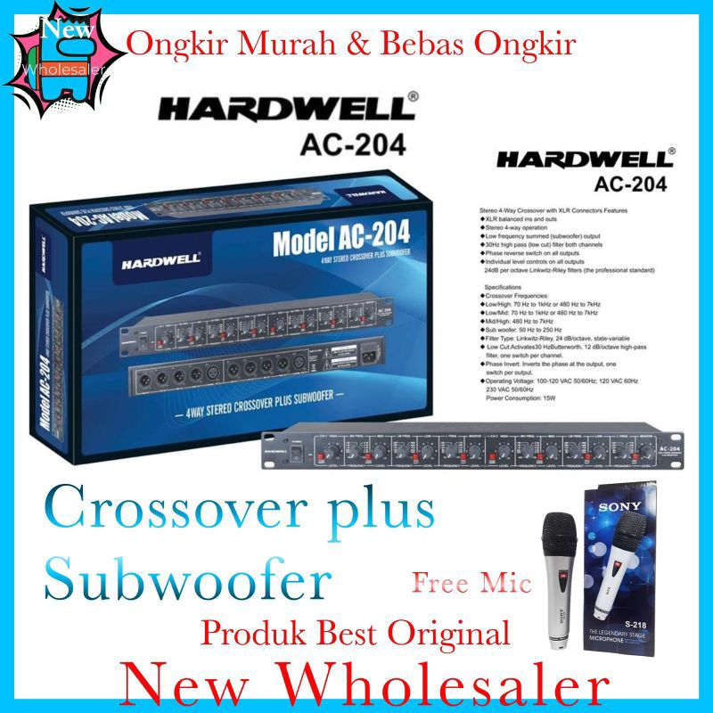 Jual Crossover Hardwell Ac204 original plus subwoofer AC 204 Resmi ...