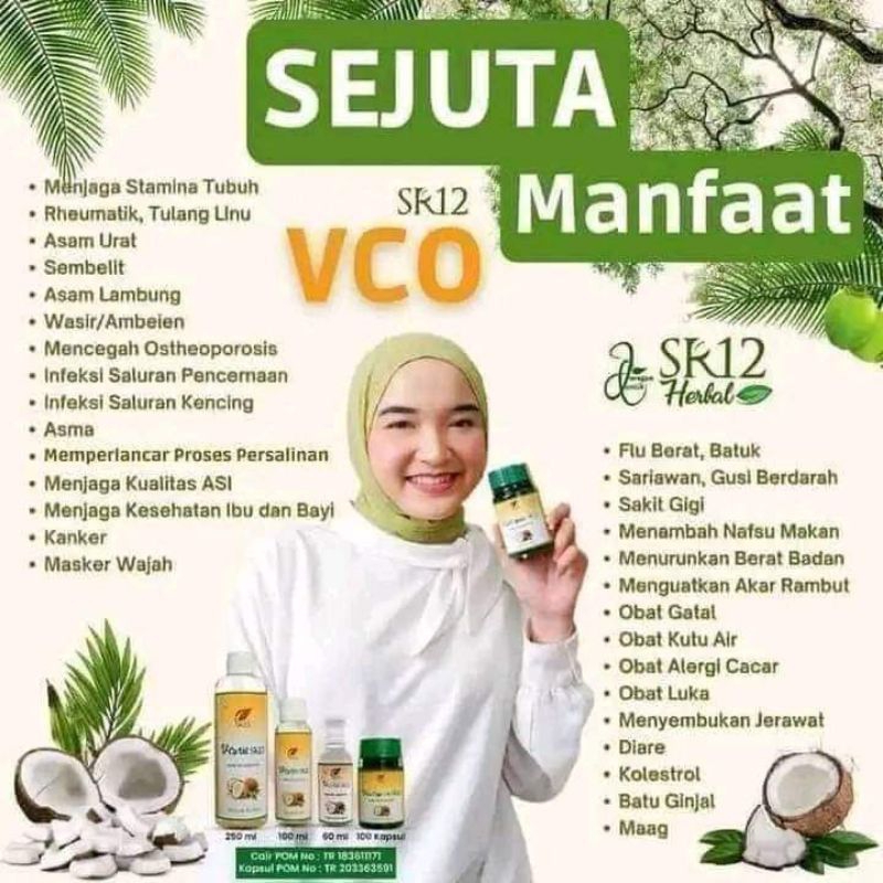 Jual Vco Oil sr12/Minyak Kelapa Murni/Vico sr12 ukuran 60ml | Shopee ...