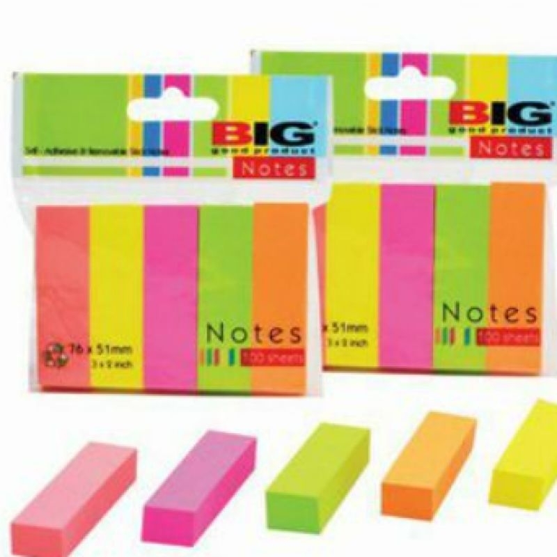 Jual Stick Note BIG 76 x 51mm (3 x 2inch) Notes 100 Sheets potong ...