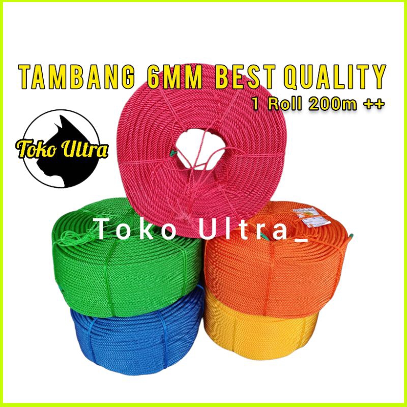 Jual TALI 6MM GOOD QUALITY (1 ROLL) TAMBANG 6MM / TAMPAR 6MM / TALI ...