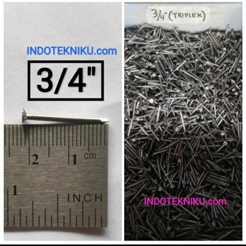 Jual Paku Kaca 2 cm 3/4 inch - Paku Triplek 2,5 cm 1 inch (500 Gram ...