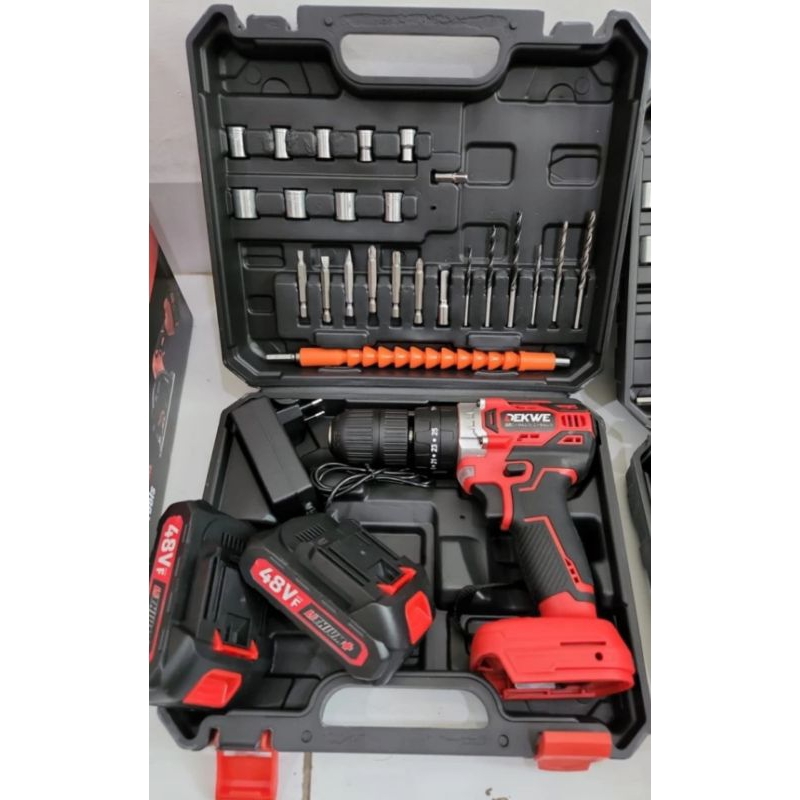 Jual bor cas 48volt /bor cordless bor baterai 48volt/ bor beton 13mm ...