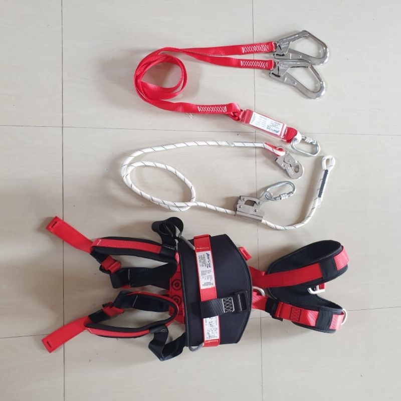Jual Full body harness Forza+Double Lanyard Absoreber+Pole Strap ...