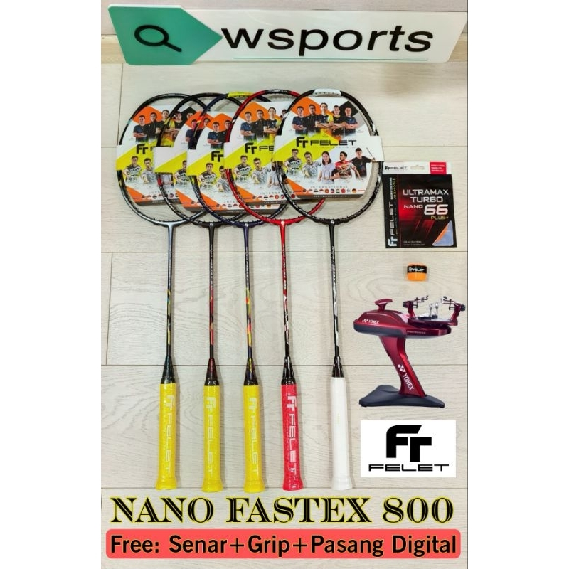 Jual Raket Badminton Felet NANO FASTEX 800 Original | Shopee Indonesia