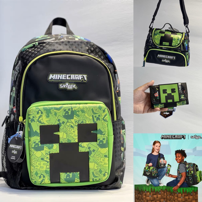 Jual Smiggle Minecraft Mojang Tas Anak Cowok Tas Anak Laki Laki Botol ...