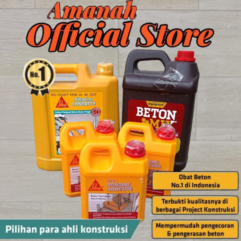 Jual Sikacim concrete additive obat cor beton cepat keras cairan 5 ...
